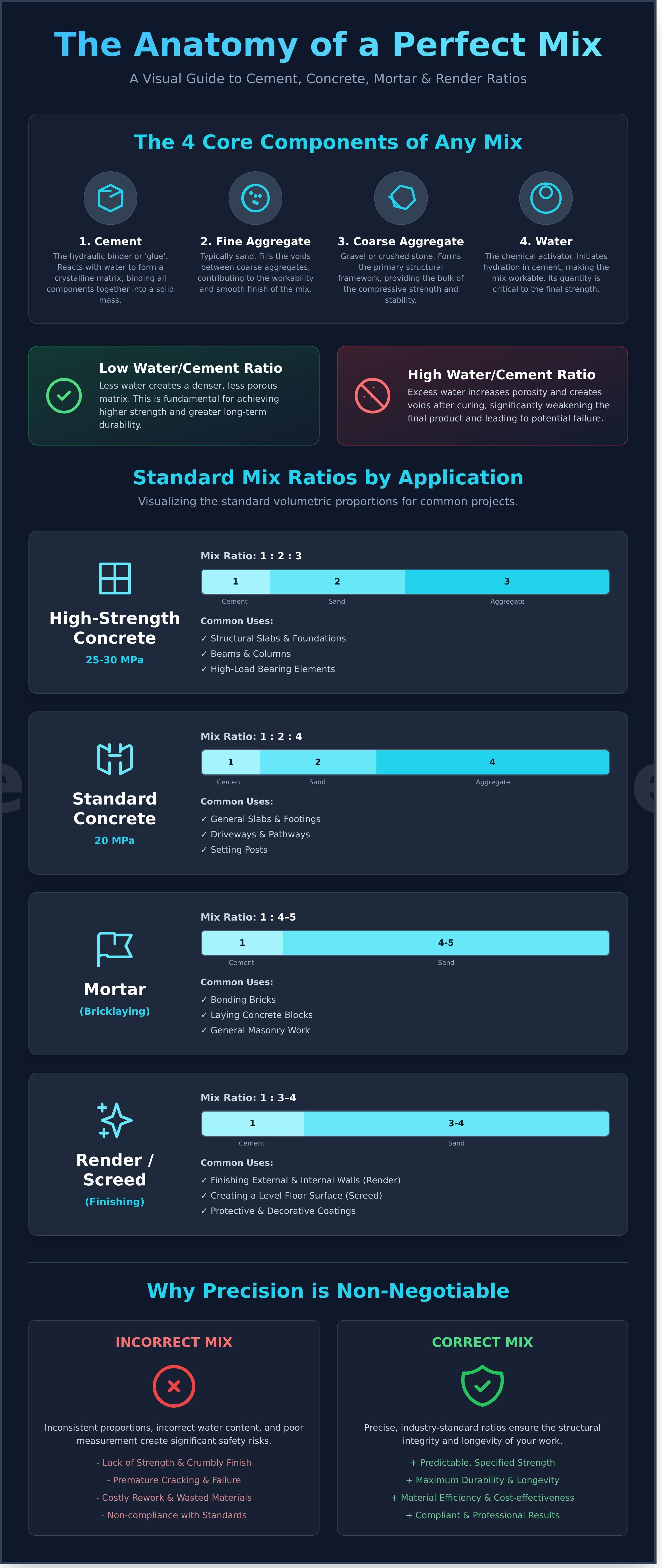 Cement Mix Ratios Explained: A Guide to Concrete, Mortar & Render ...